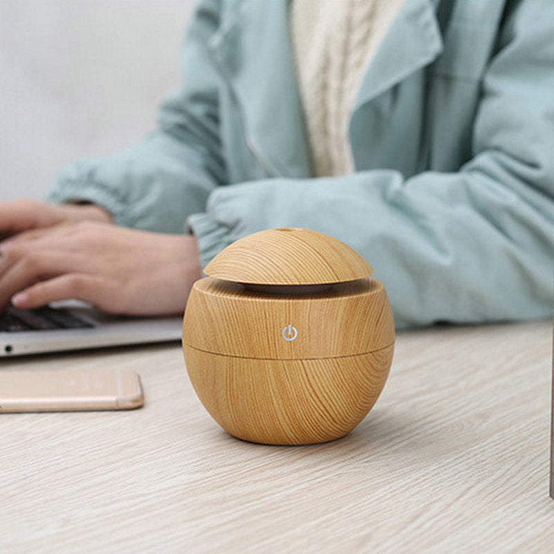 Wood Grain Colorful Lamp Mushroom Humidifier Aroma Diffuser – Scentify.ca