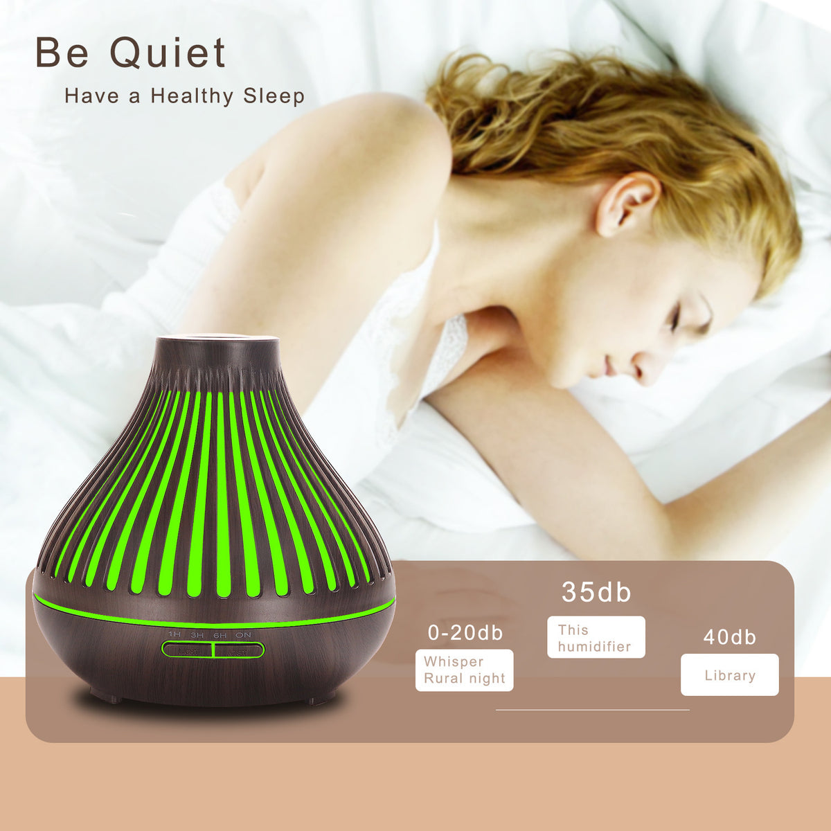 Wood Grain Aroma Diffuser Vertical Bar Humidifying Ultrasonic Atomizer ...